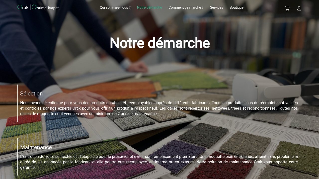 Notre démarche | Optimal Karpet